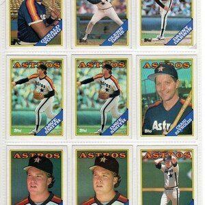 1988 Topps Major Leagues Baseball Cards Houston Astros Set of 18 - Etsy