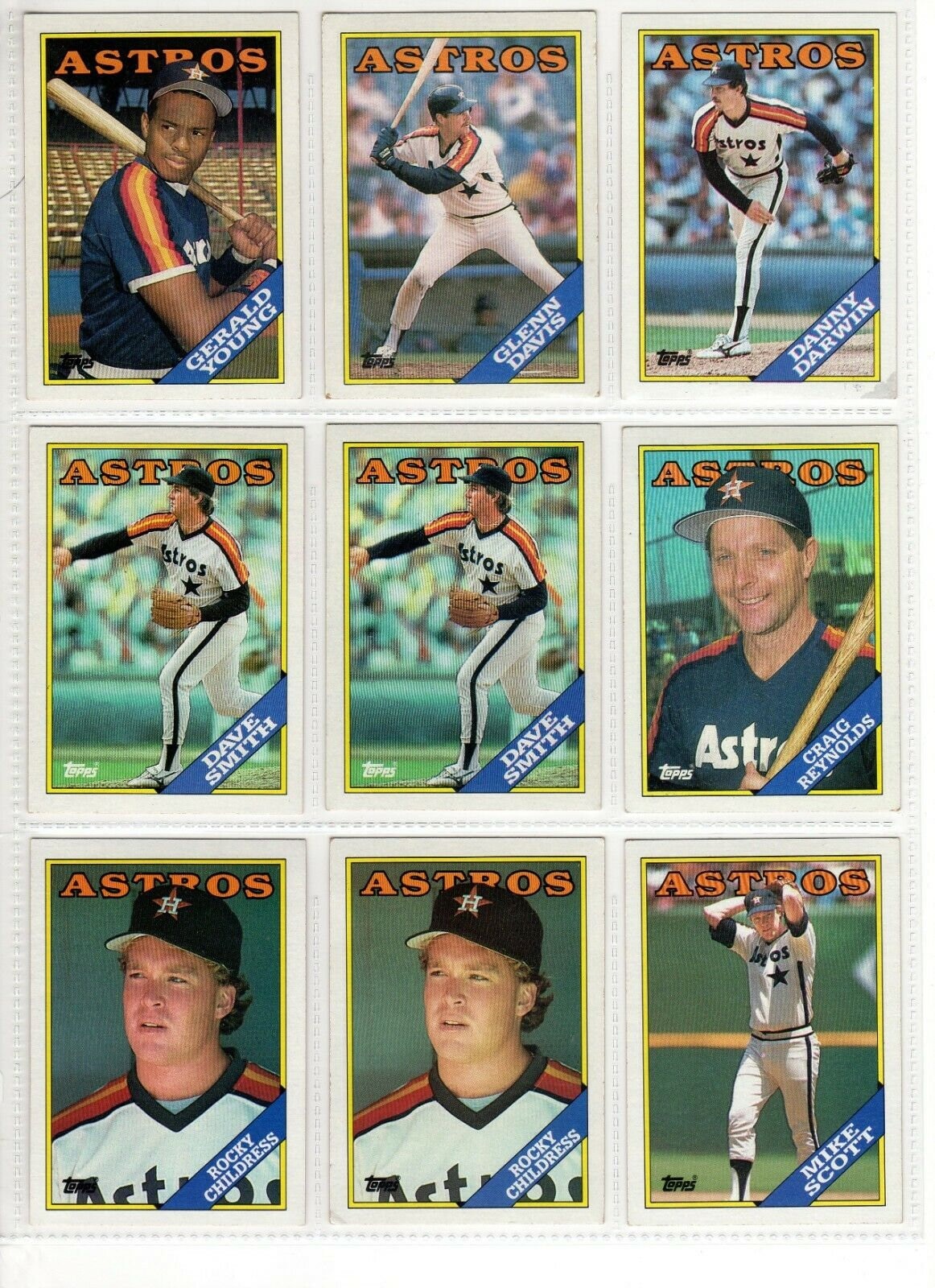 1988 Topps Major Leagues Baseball Cards Houston Astros Set of 18 - Etsy