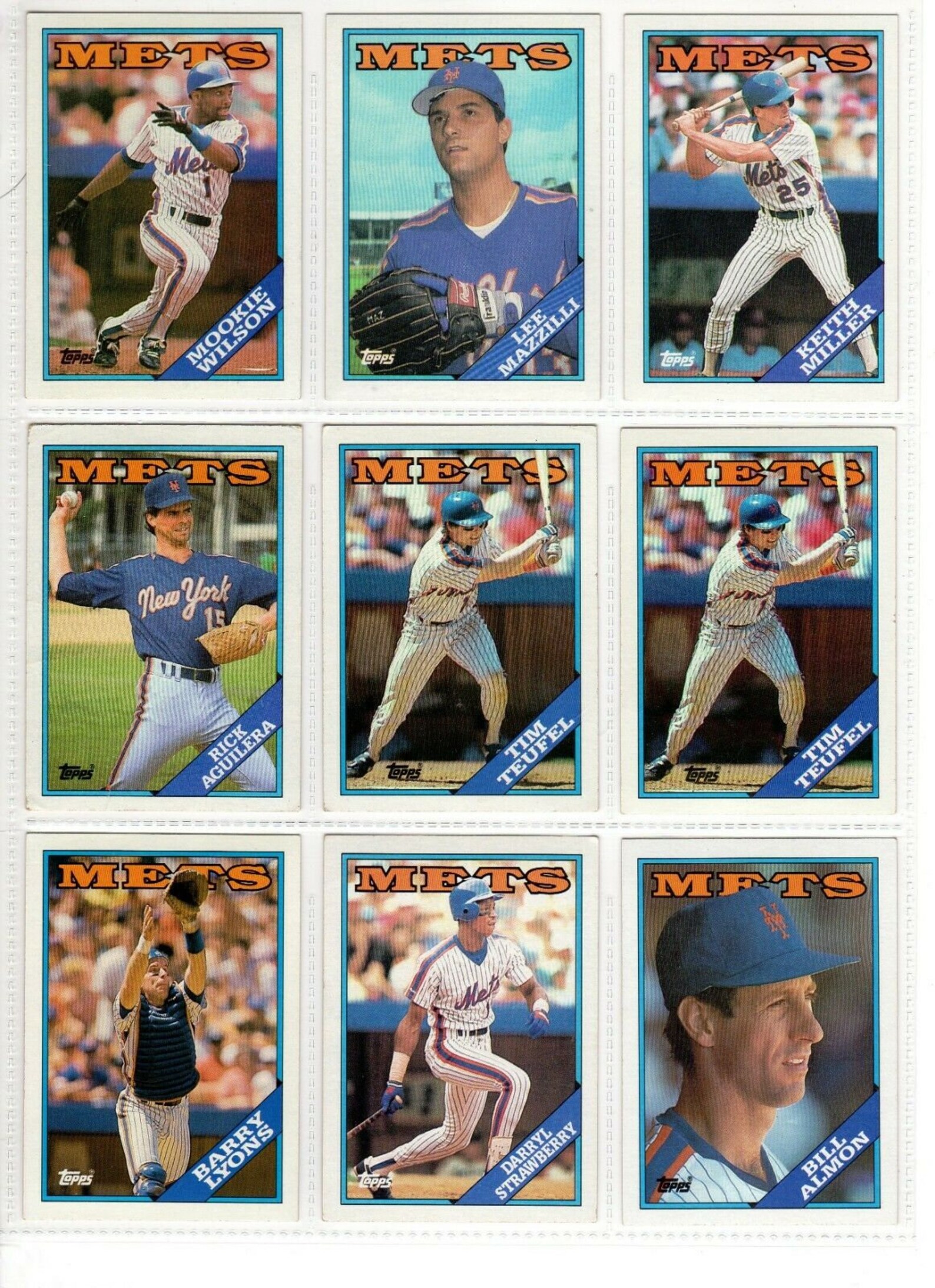 1988 Topps Major Leagues Baseball Cards New York Mets Set Of 18 - Etsy.de