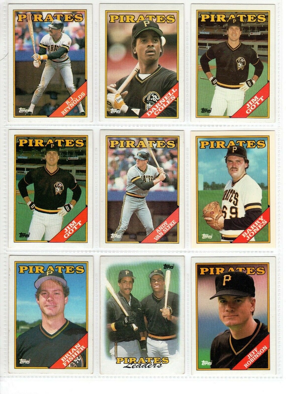 1988 Topps Major Leagues Baseball Cards Pittsburgh Pirates Set - Etsy