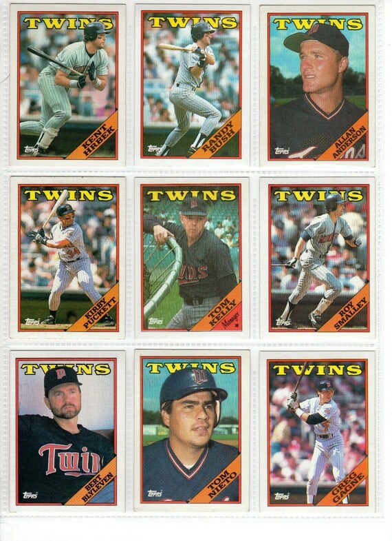 1988 Topps Major Leagues Baseball Cards Minnesota Twins Set of - Etsy