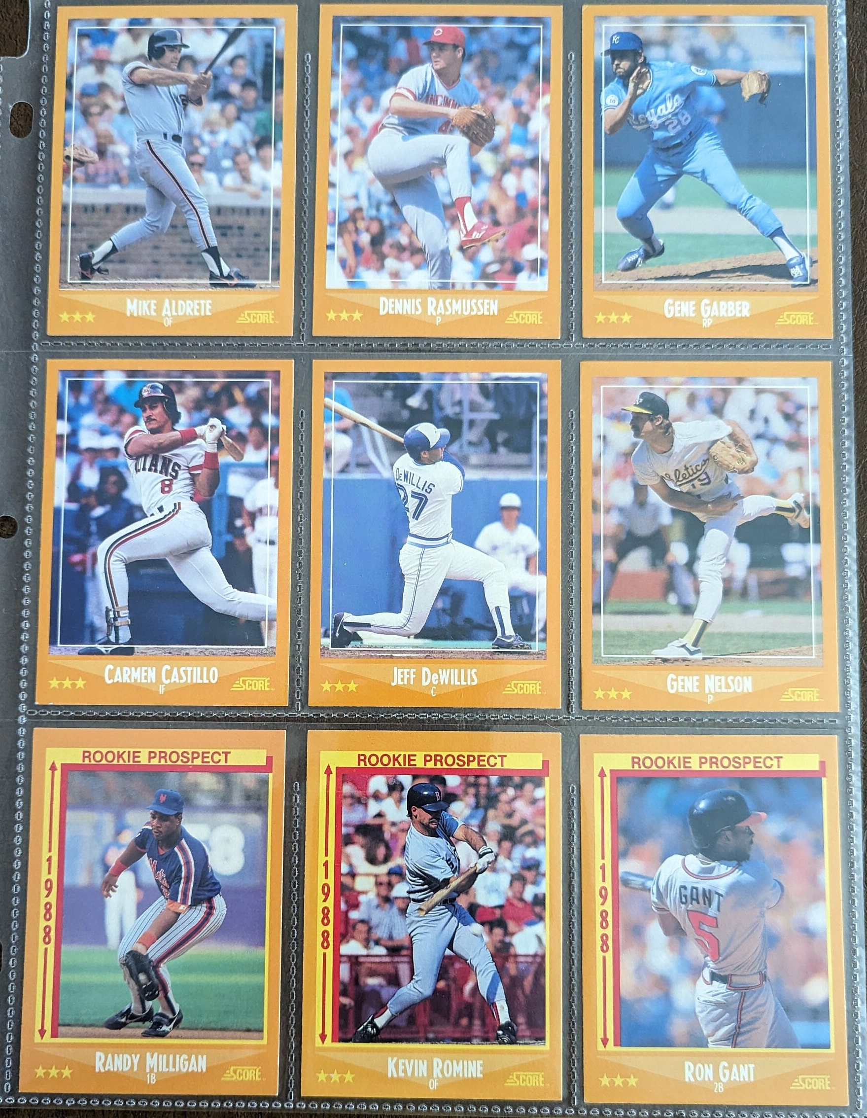 1988 Score Major League Baseball Cards Assorted Players Set of - Etsy