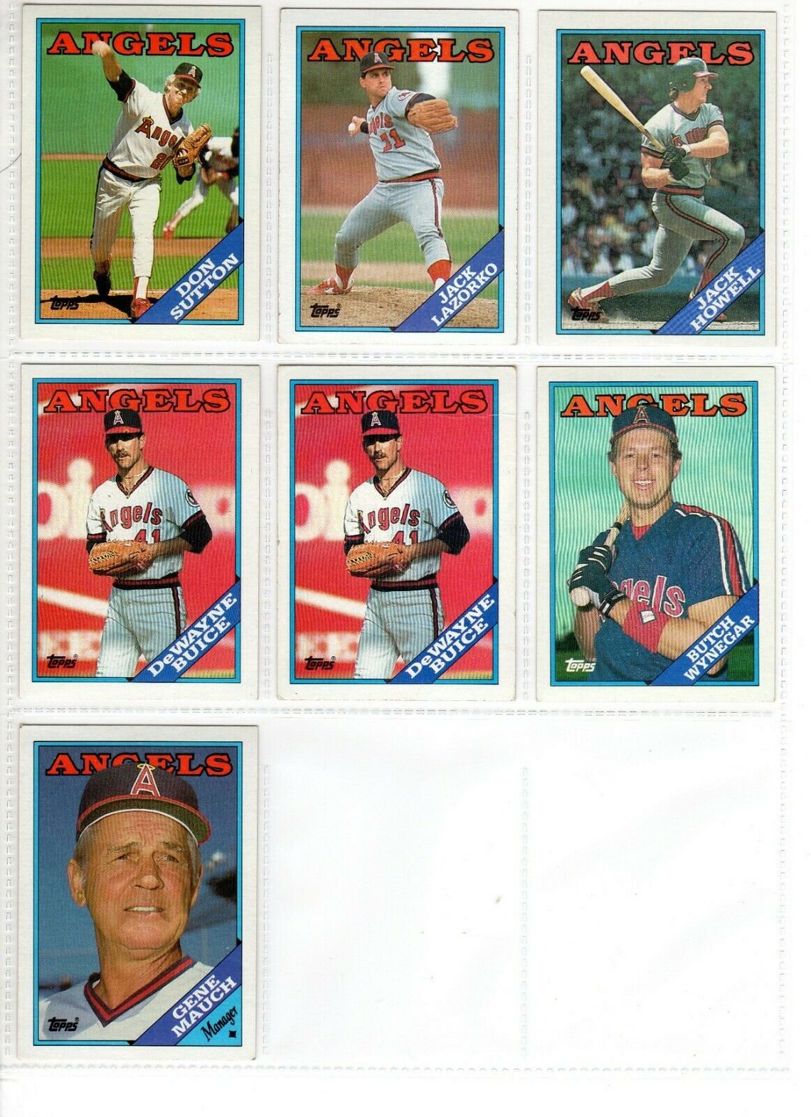 1988 Topps Major Leagues Baseball Cards California Angels Set Of 25 - Etsy