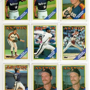1988 Topps Major Leagues Baseball Cards Houston Astros Set of 18 - Etsy