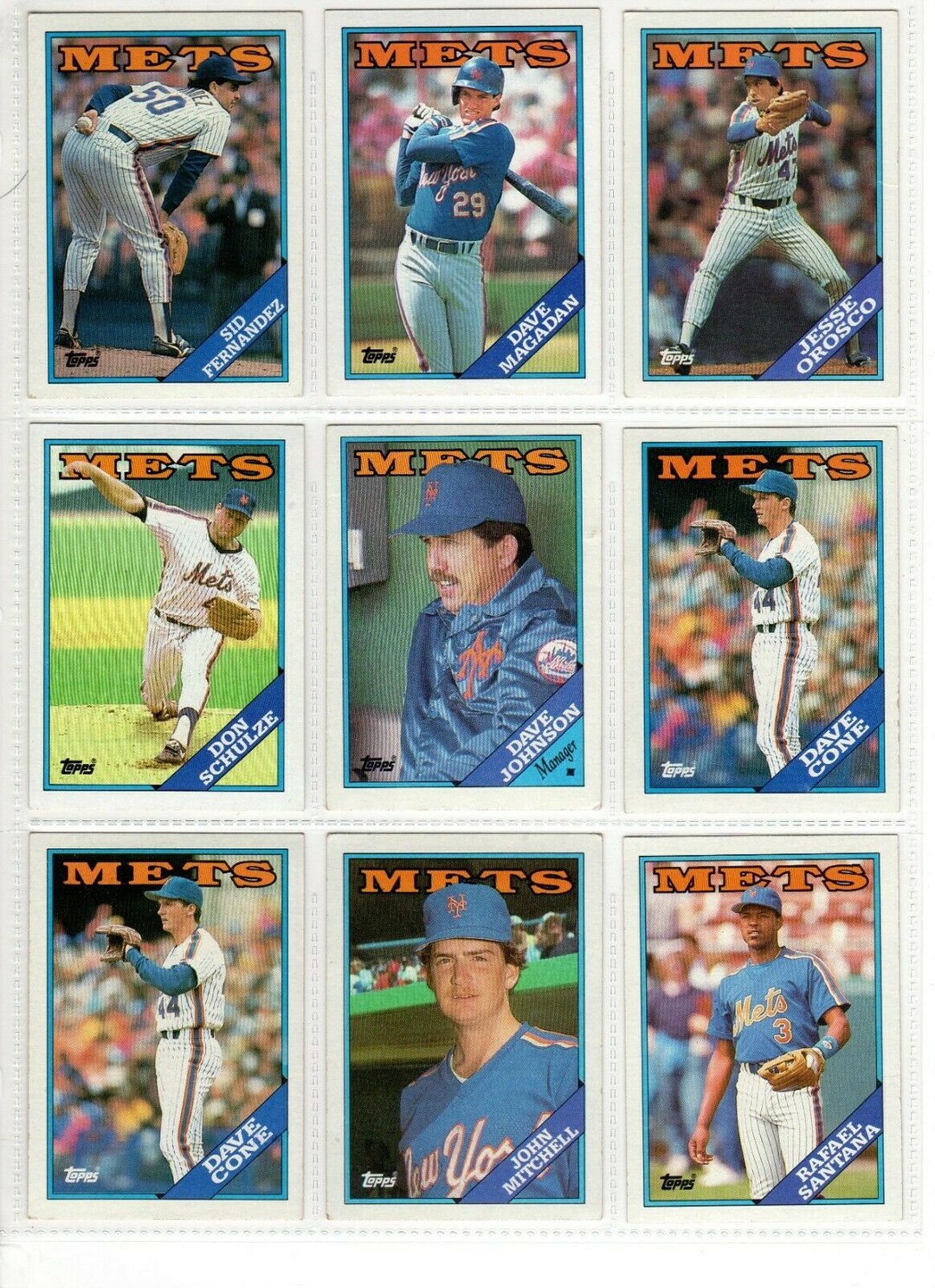1988 Topps Major Leagues Baseball Cards New York Mets Set of - Etsy