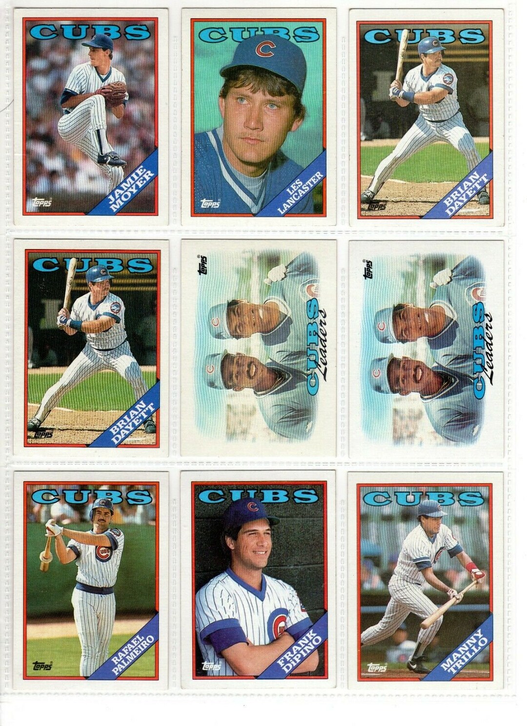 1988 Topps Major Leagues Baseball Cards Chicago Cubs Set of 16 - Etsy