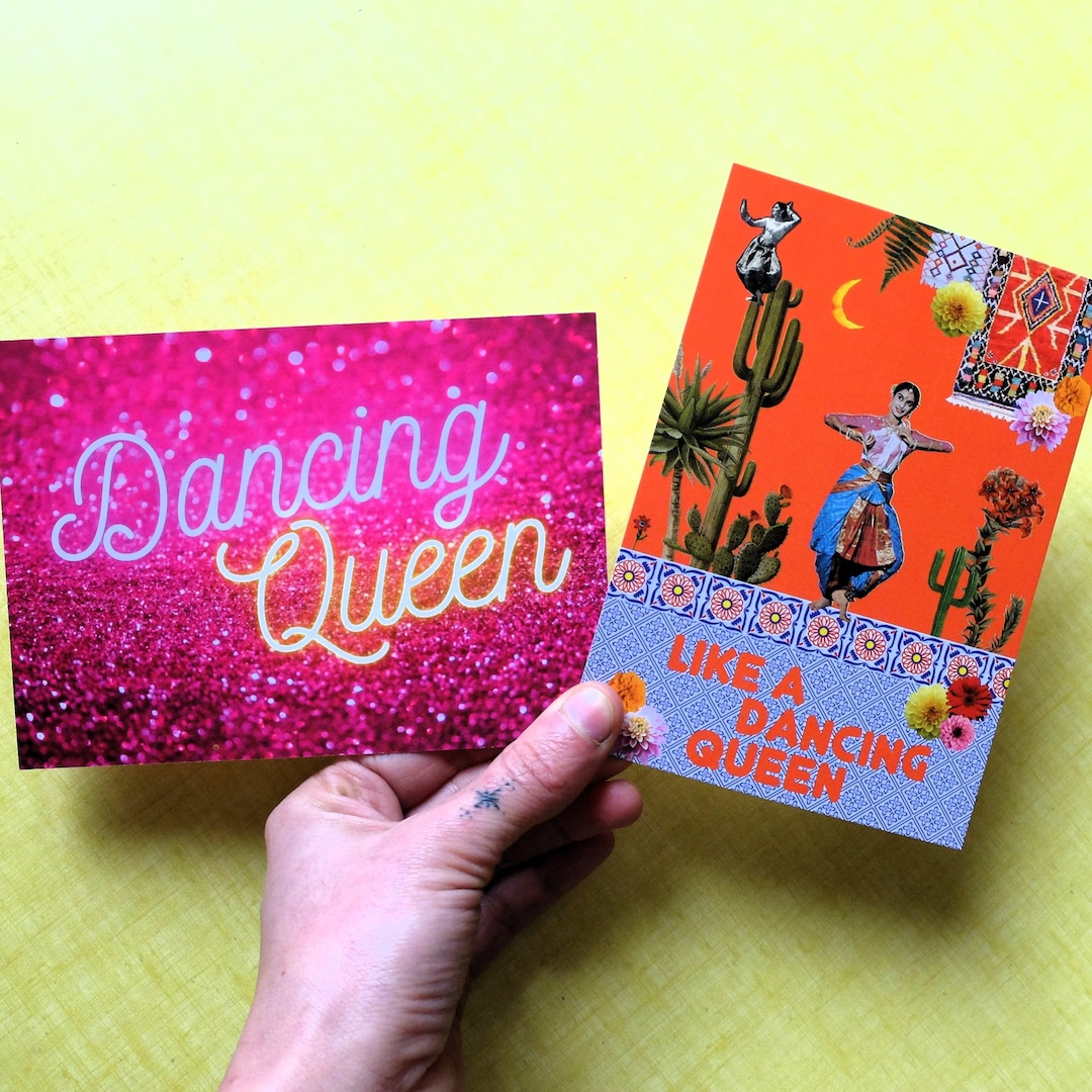2 “dancing Queen” Postcards - Etsy