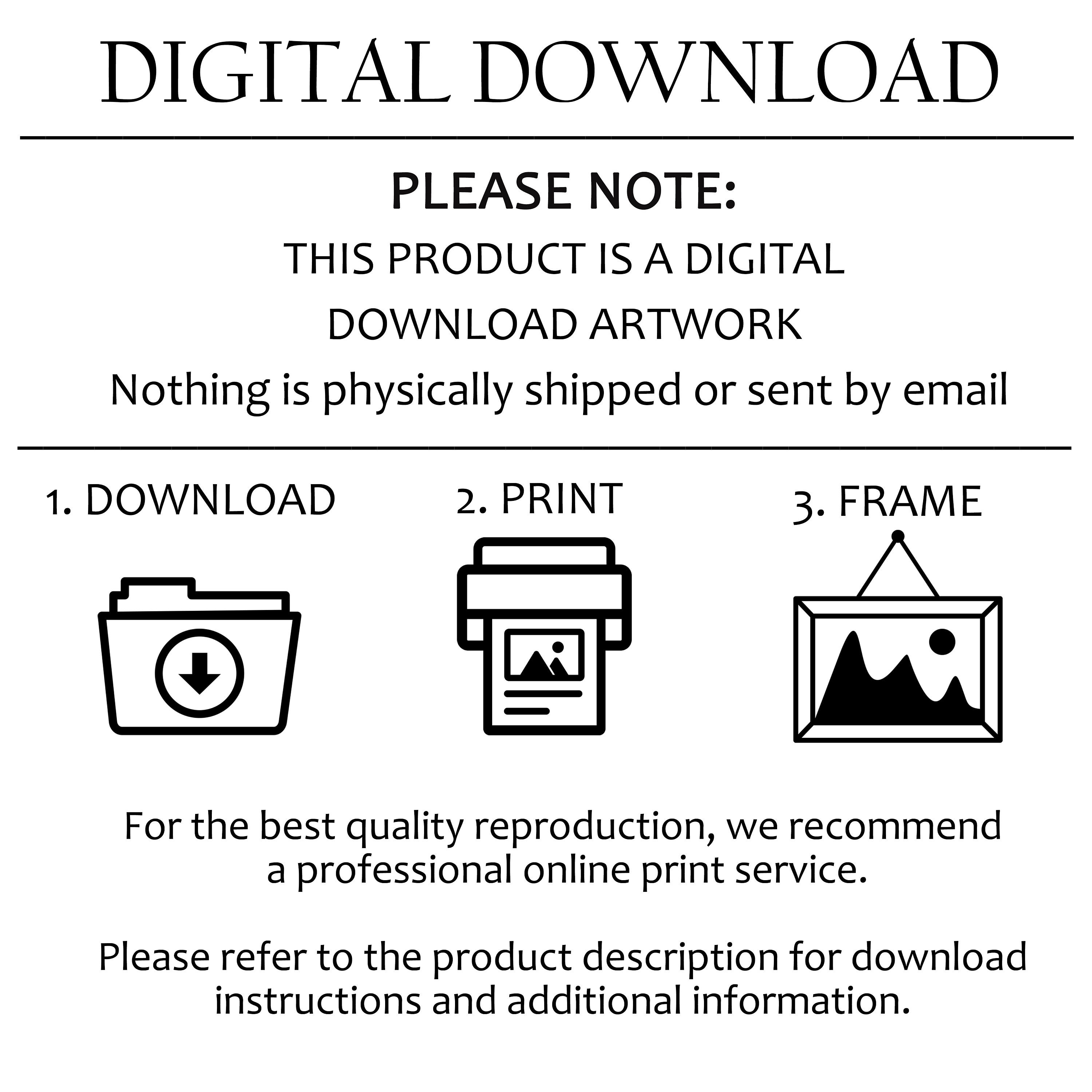 Digital Download Artwork. Instant Download. Unique, High Quality ...