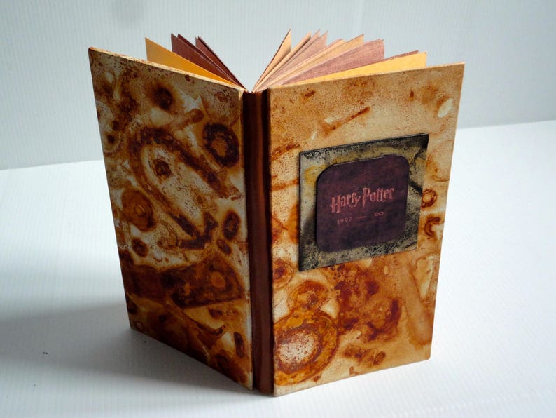 Harry Potter rust Handmade Notebook/journal/diary, Sketchbook/guest ...