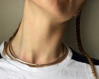 Neck Bangle / Cuff / Metal Choker / Necklace | Etsy
