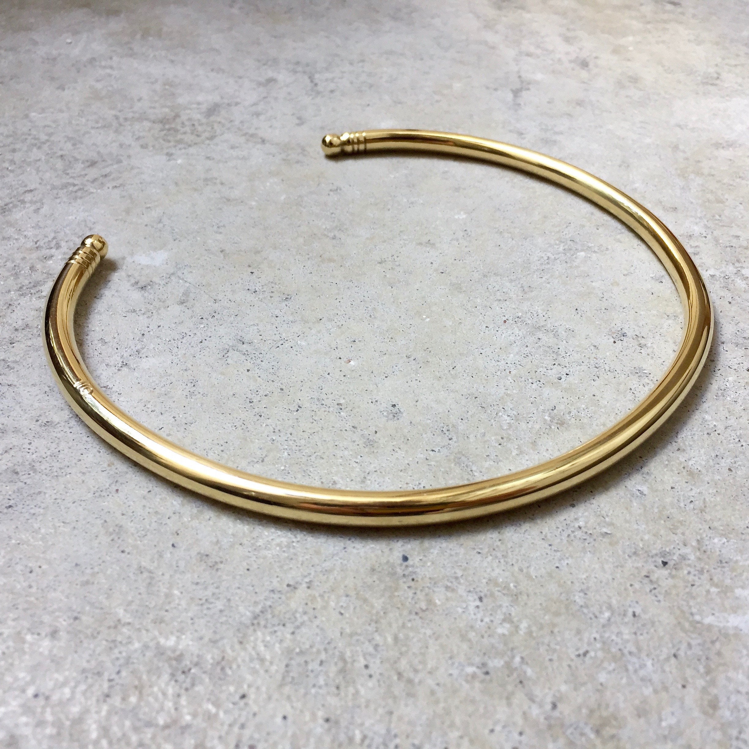 Thick CHOKER / CUFF Neck Bangle / massive / thick / Halsreifen / offen ...