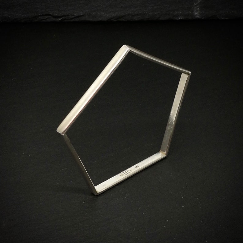 PENTA Bracelet Thick / Silver / Pentagon / Polygon Collection ...