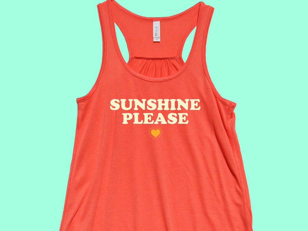 Sunshine Please Fit and Flowy Tank | Etsy