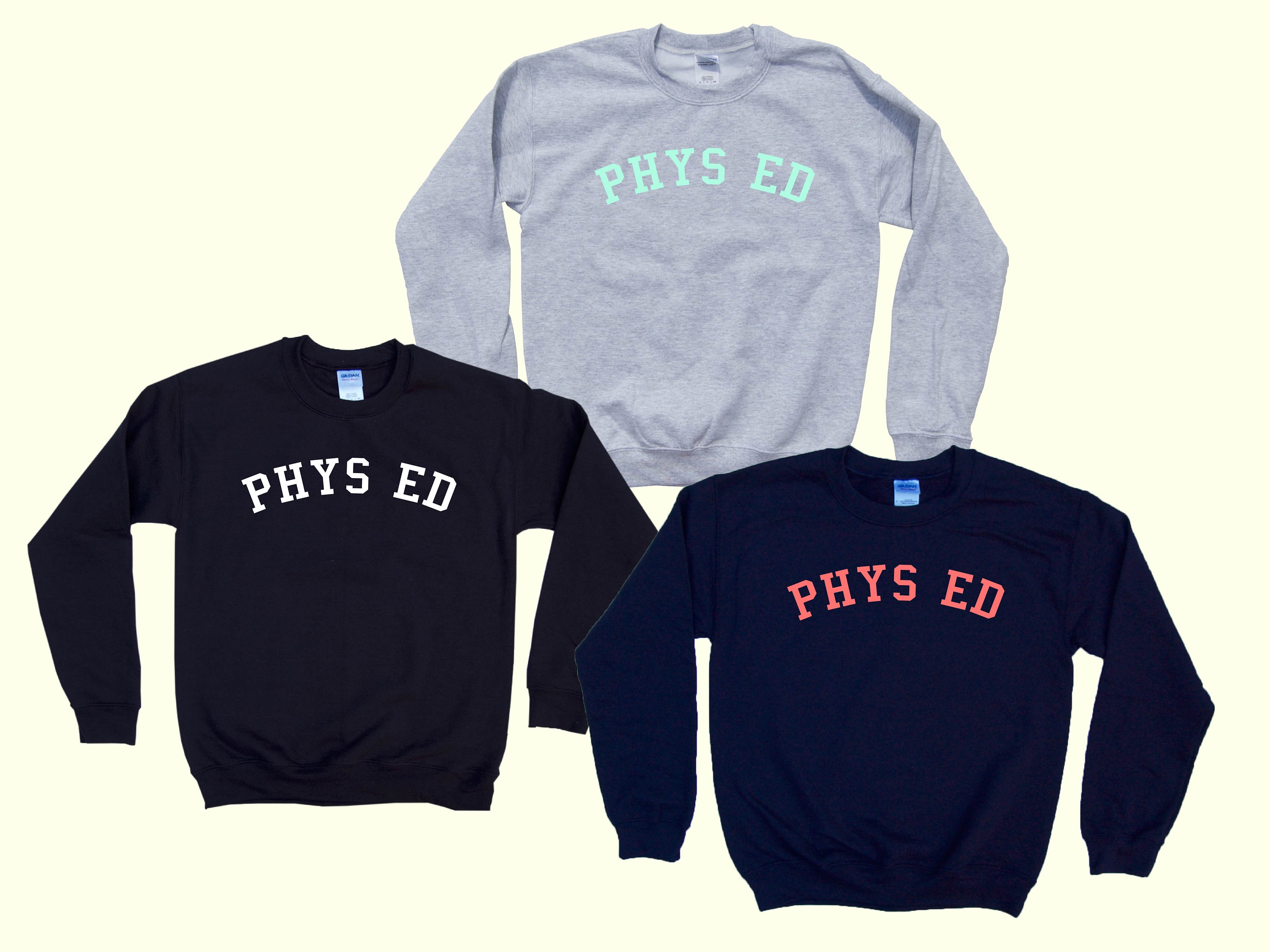 PHYS ED - Crewneck Sweatshirt - Etsy