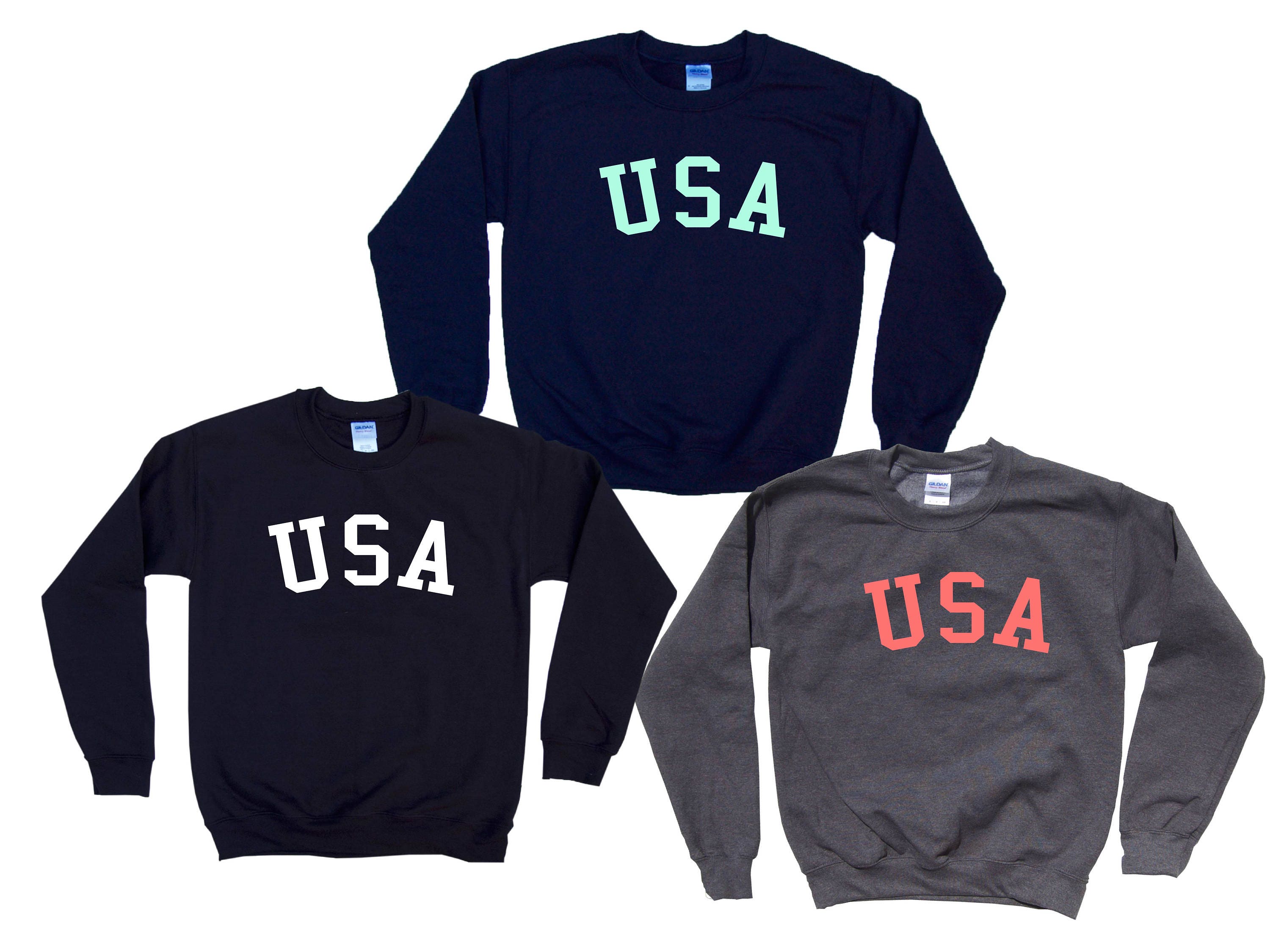 USA Crewneck Sweatshirt | Etsy