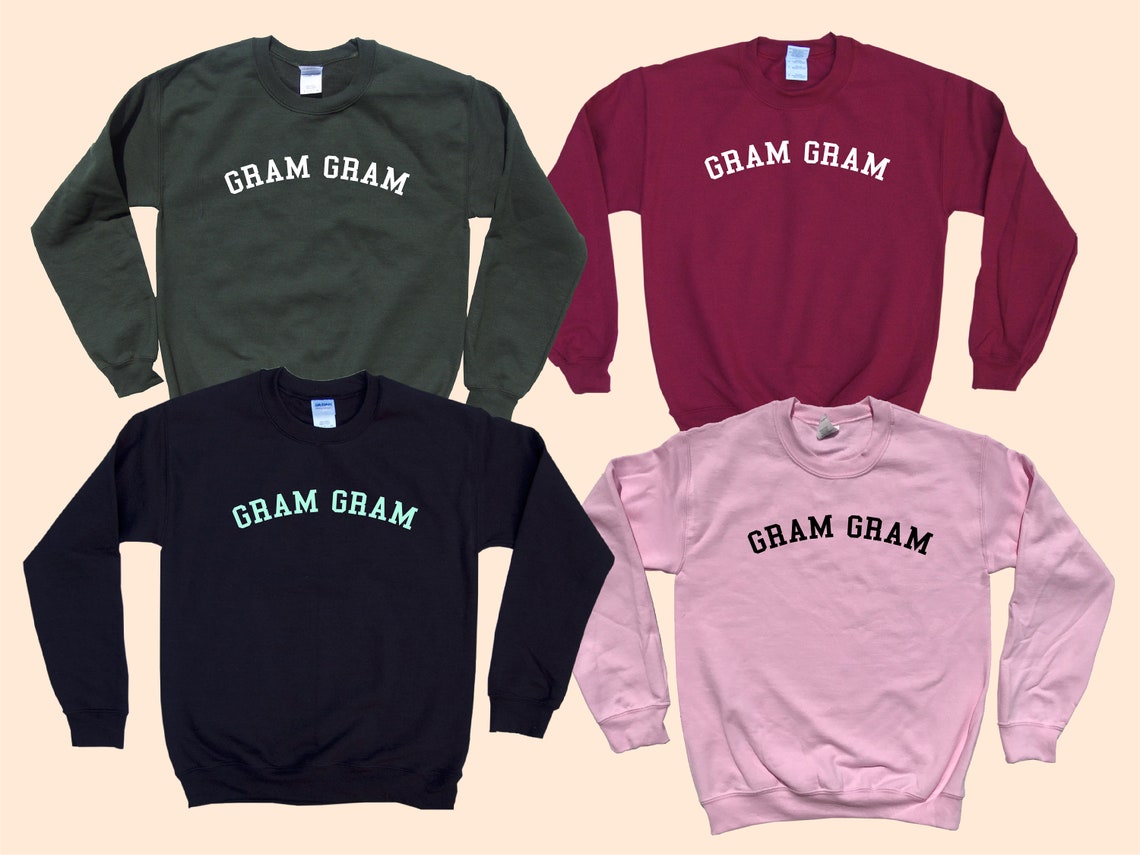 GRAM GRAM Crewneck - Unisex Adult Sweatshirt - Vintage Style - Fast ...