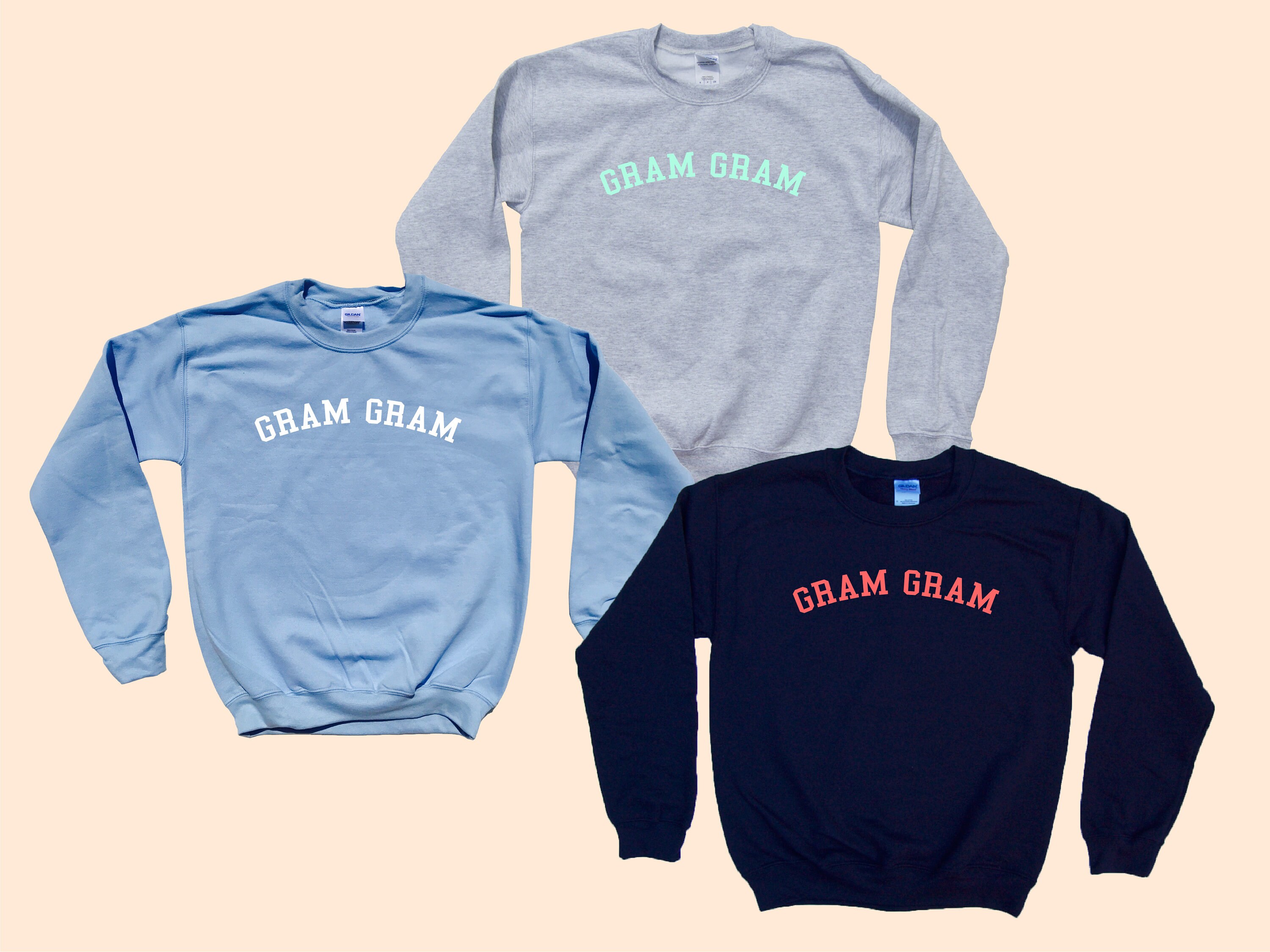 GRAM GRAM Crewneck - Unisex Adult Sweatshirt - Vintage Style - Fast ...