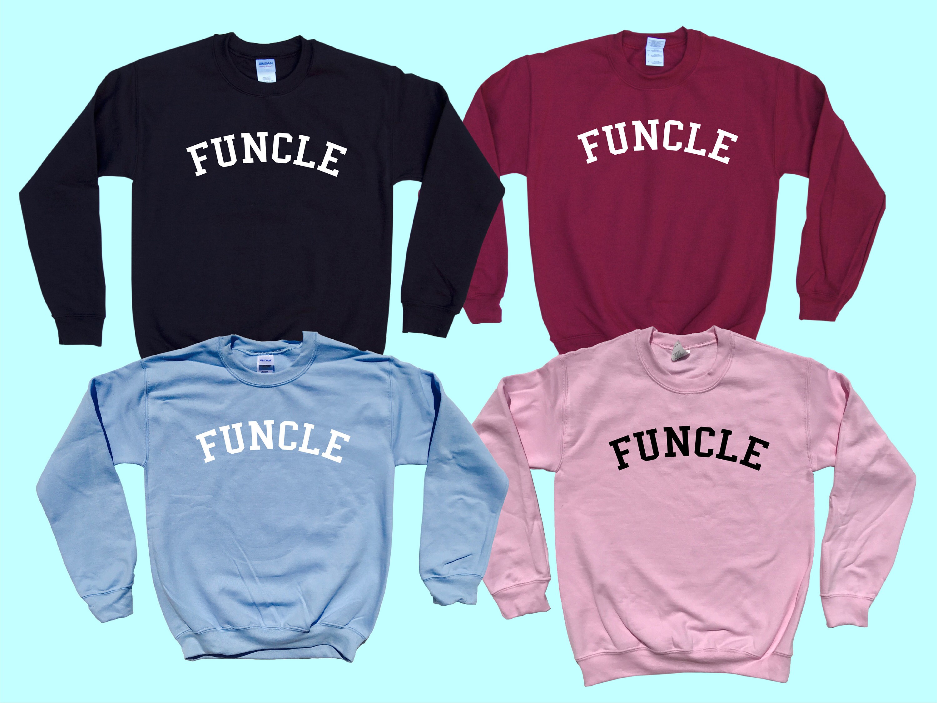 Funcle - Crewneck - Adult and Kid Sizes - Fun Uncle Sweatshirt - Great ...
