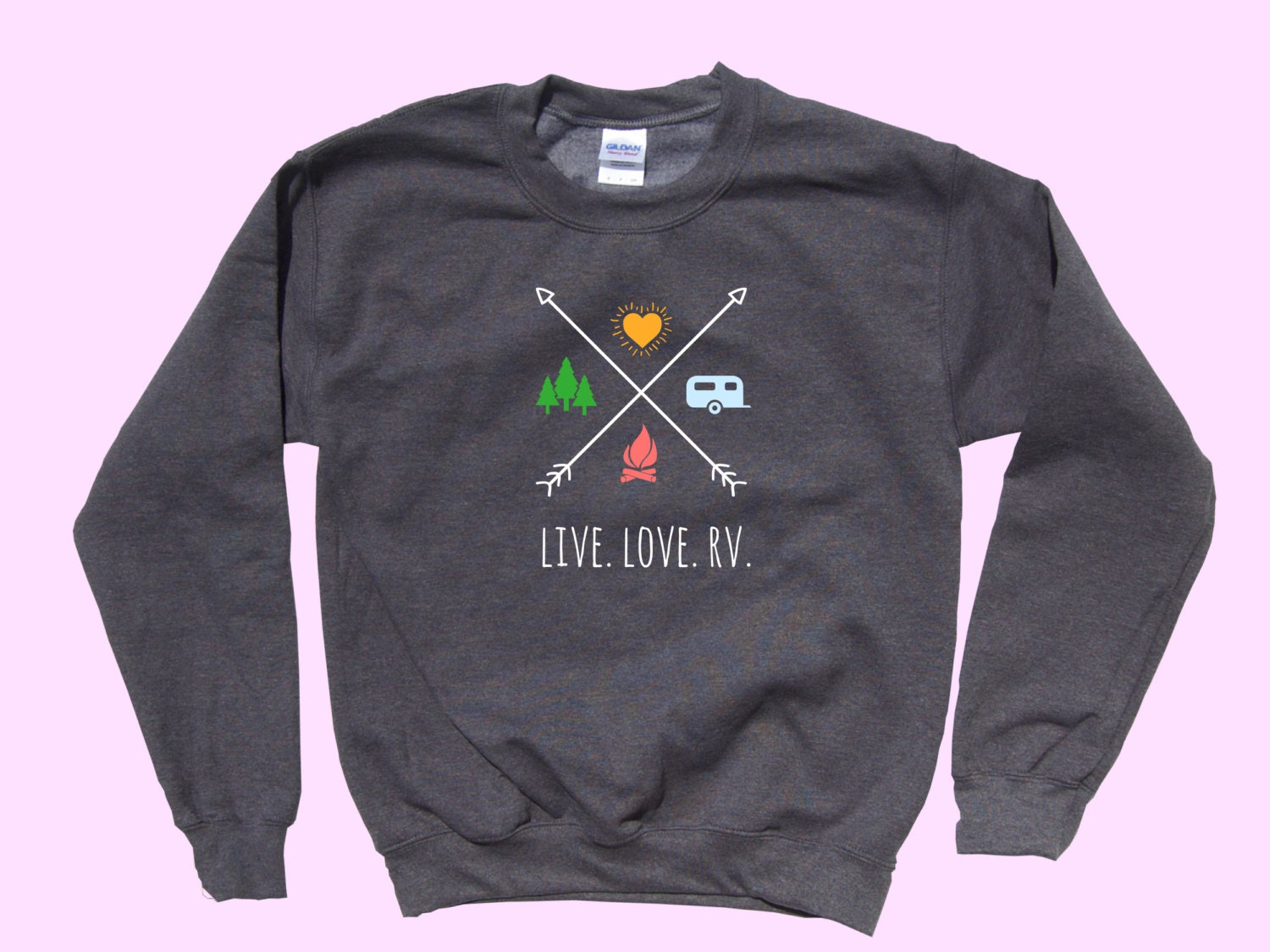 Live. Love. RV. X Crewneck Camping Sweatshirt - Etsy