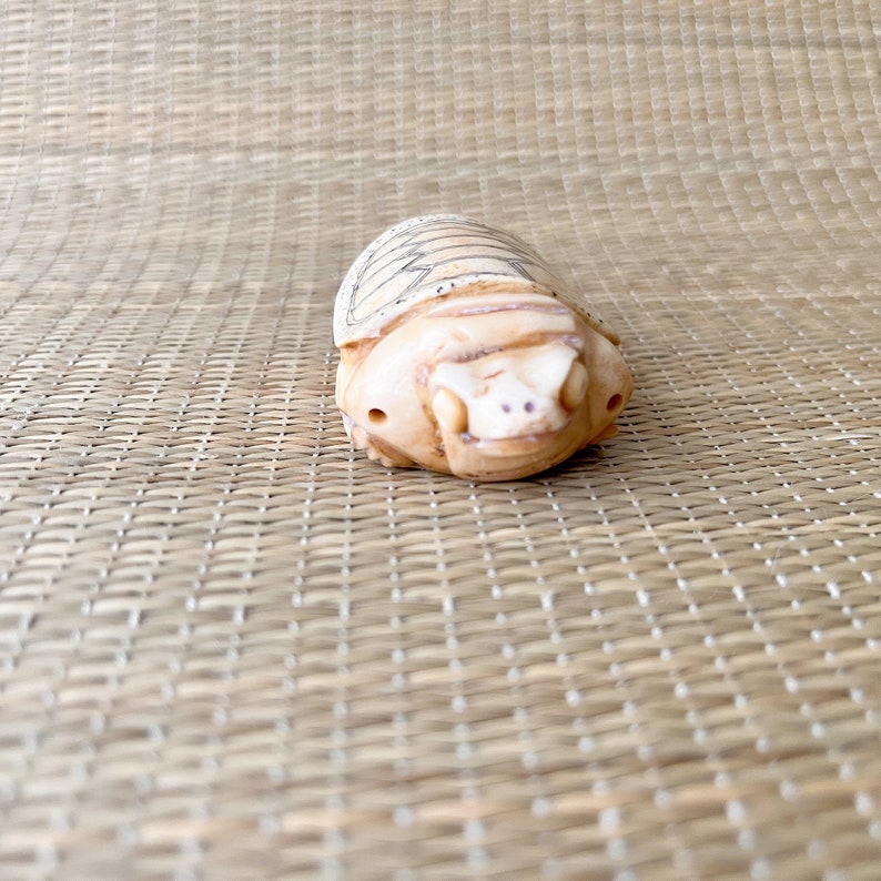 Vintage Bone Inro Box Japanese Turtle Inro Pendant Hand Carved Inro Netsuke Keepsake Box Kimono ...