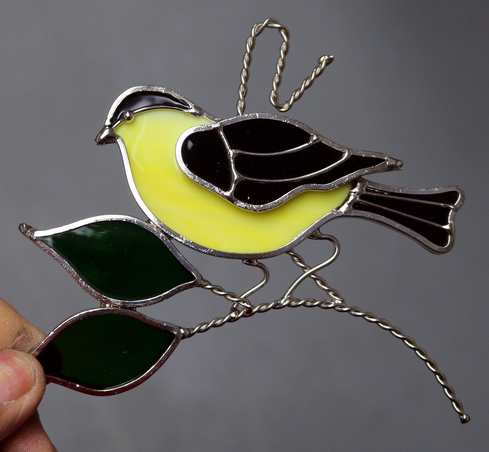 Stained Glass American Gold Finch Suncatcher. Bird Lover Gift. Gift for ...