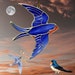 Stained Glass Blue Barn Swallow Suncatcher - Etsy