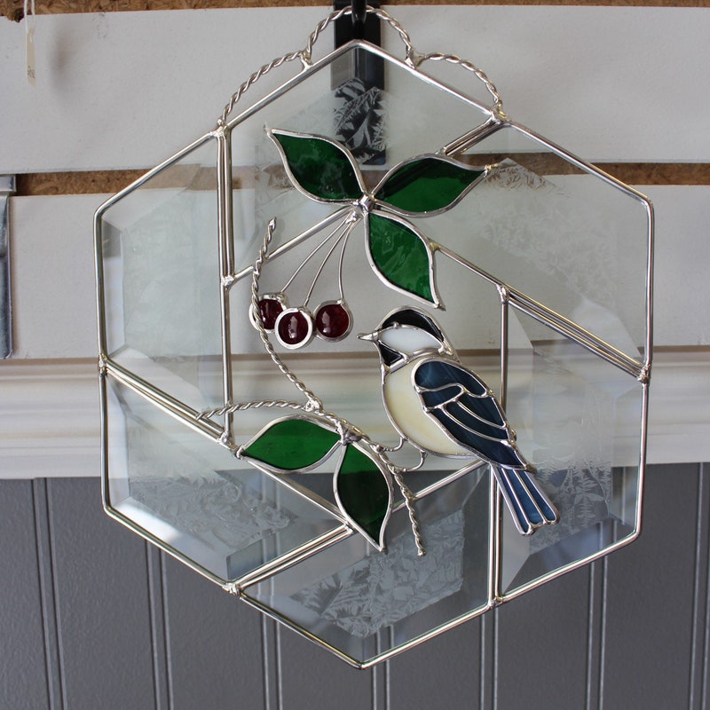 Stained Glass Chickadee - Etsy
