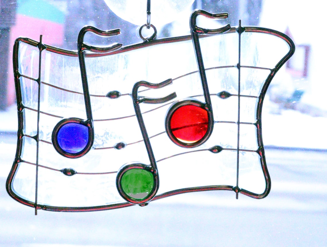 Stained Glass Musical Notes - Etsy