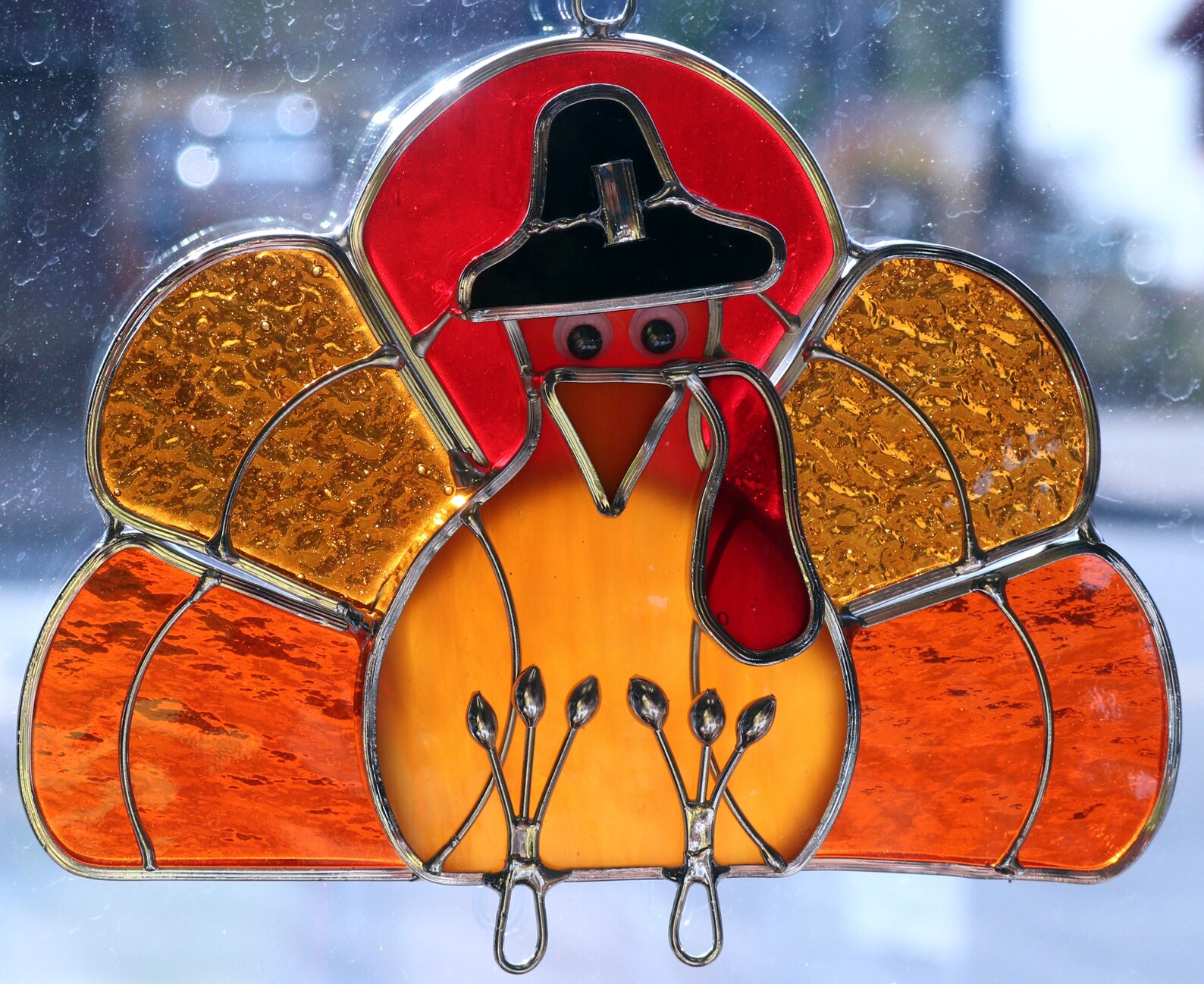 Stained Glass Turkey Ornament. Whimsical Turkey. Gobbler | Etsy