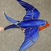 Stained Glass Blue Barn Swallow Suncatcher - Etsy