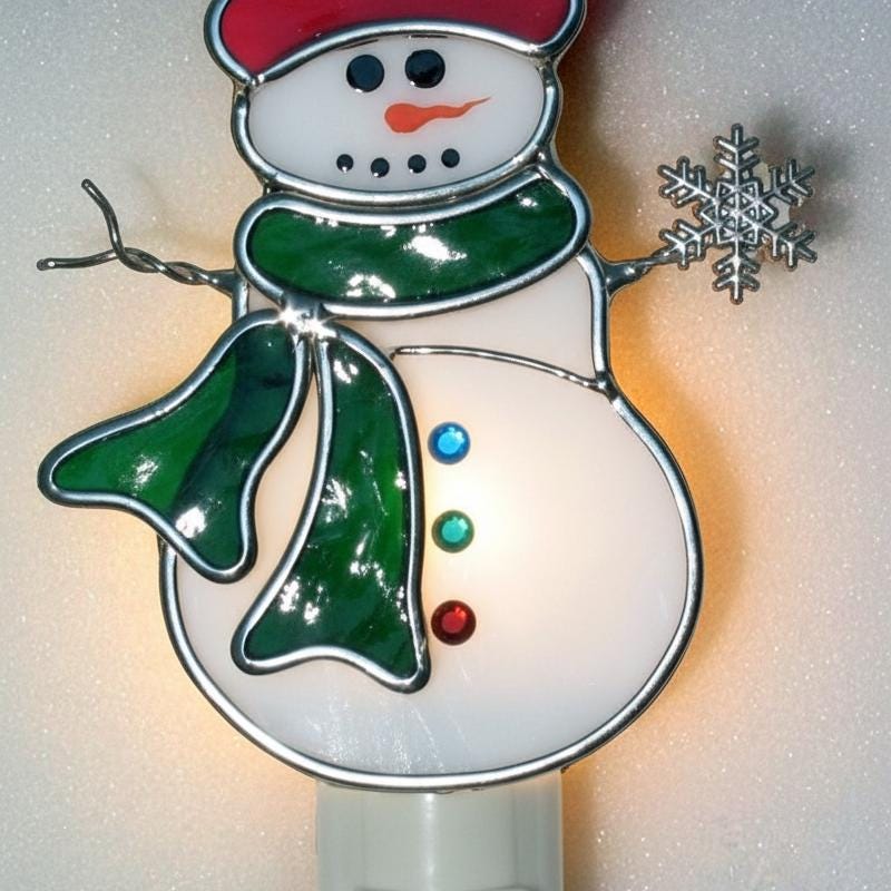 Snowman Night Light - Etsy