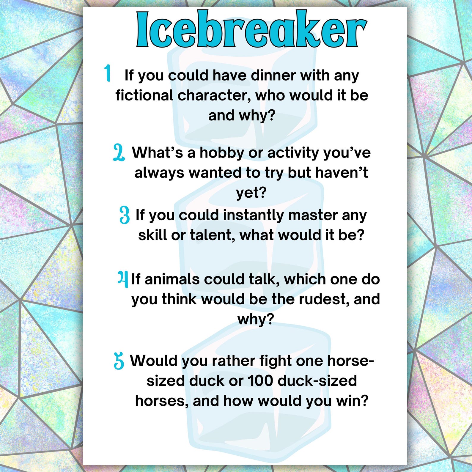 Team Building Printables, Team Builder Games, Office Party Printables ...