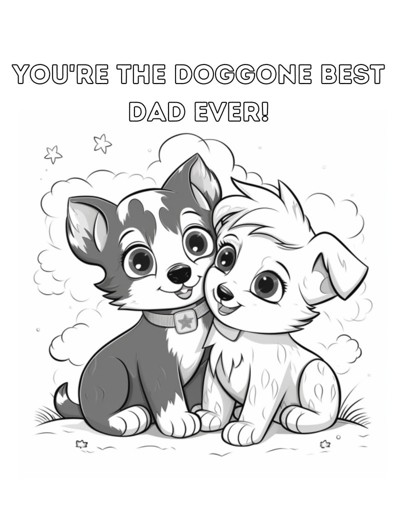 Father's Day Printable Coloring Card, Printable Father's Day Gift ...