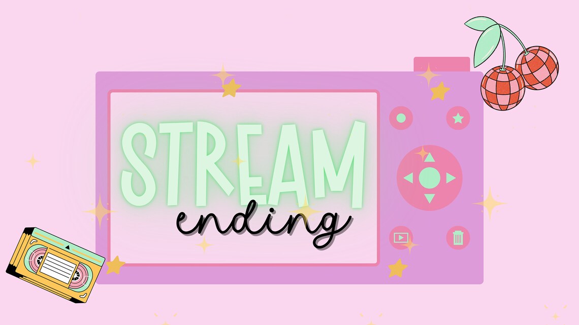 Y2K Twitch Overlay, Animated Stream Overlay Package, Pink Stream ...