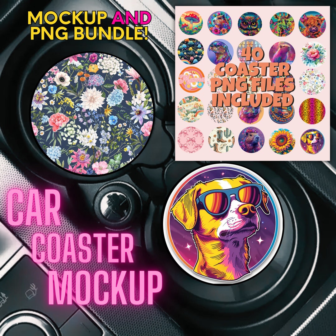 Car Coaster Mockup Car Coaster PNG Canva Mockup Car Coaster PNG Designs ...