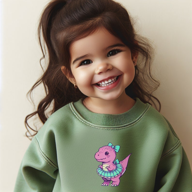 Girl Dinosaur PNG SVG Bundle Clipart for Girl Pink Dinosaur Birthday Tshirt Baby Girl Nursery ...