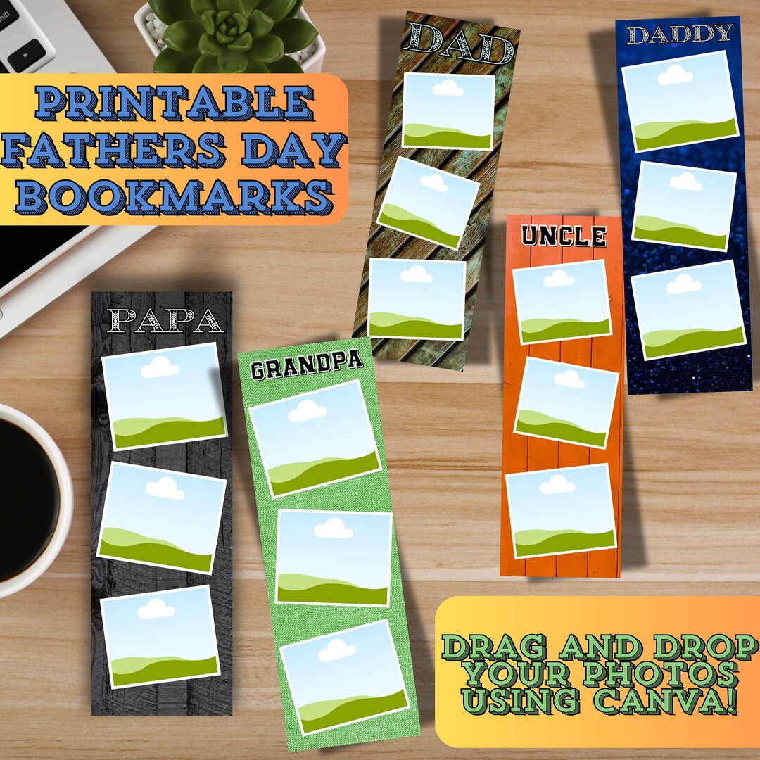 Fathers Day Printable Bookmark, Fathers Day Gifts From Kids Printable ...