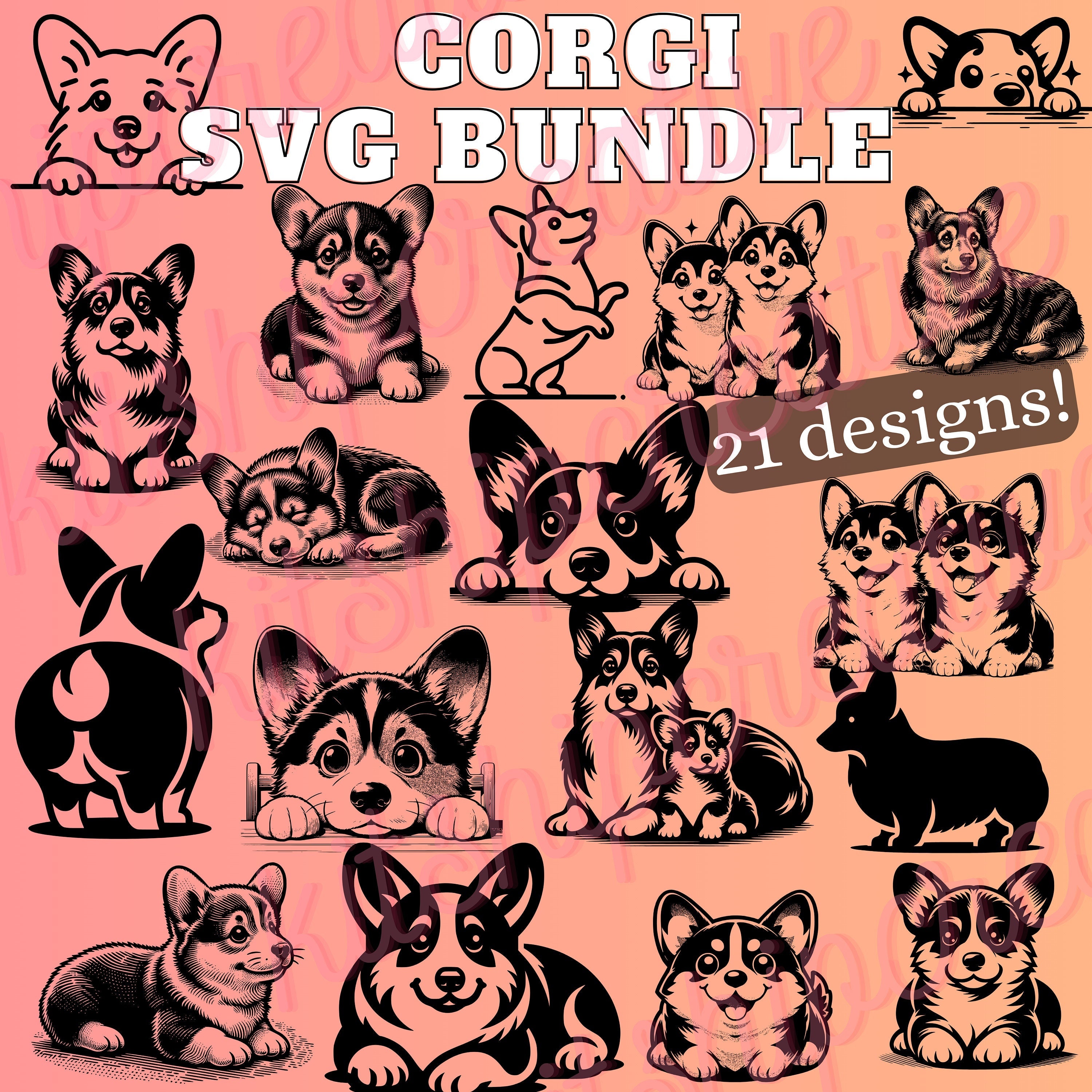 Corgi SVG Bundle - Etsy