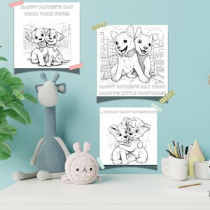 Father's Day Printable Coloring Card, Printable Father's Day Gift ...