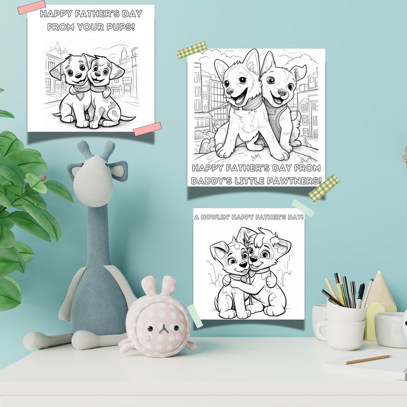 Father's Day Printable Coloring Card, Printable Father's Day Gift ...