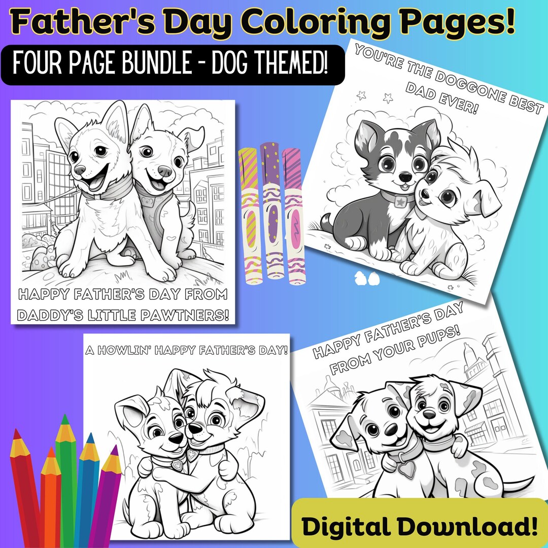 Father's Day Printable Coloring Card, Printable Father's Day Gift ...