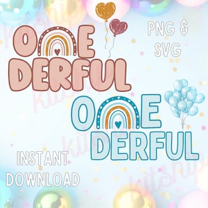 Onederful PNG SVG Birthday Invitation Digital Download - Etsy UK