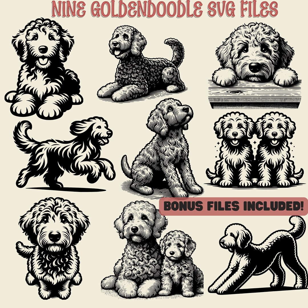 Goldendoodle SVG PNG Bundle - Etsy