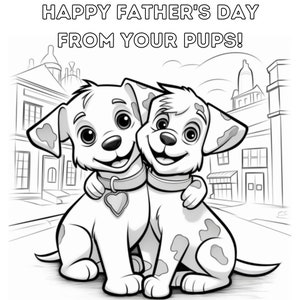 Father's Day Printable Coloring Card, Printable Father's Day Gift ...