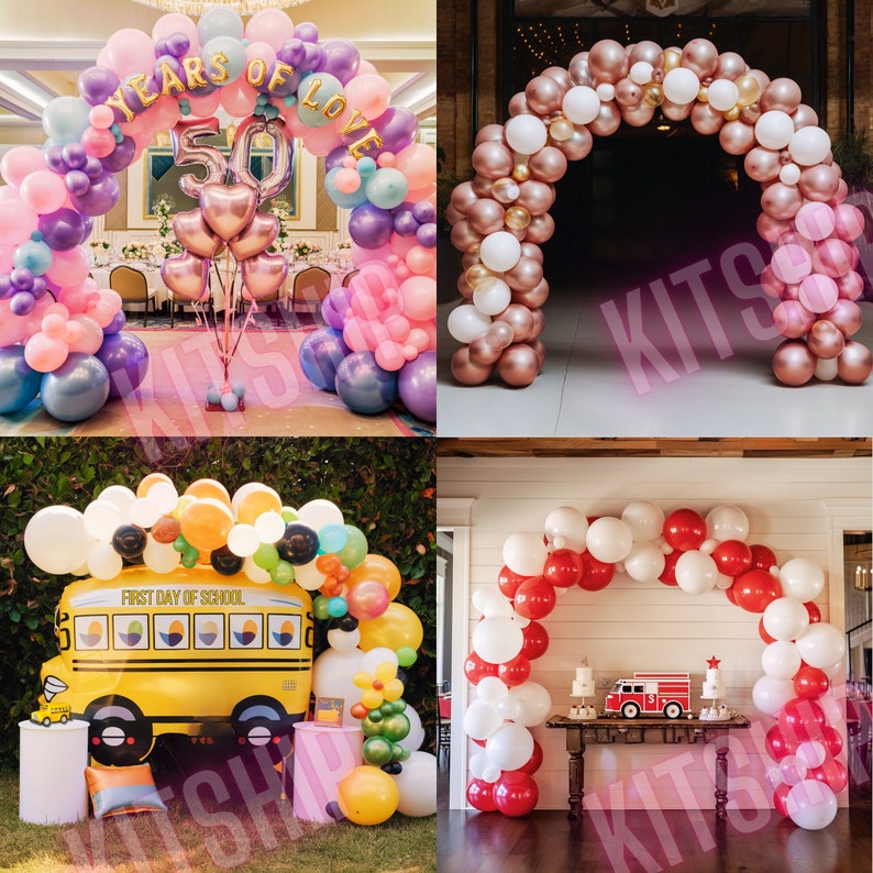 Balloon Mockup | Event Balloon Template | Balloon Arch Garland Mockup | Balloon Business ...