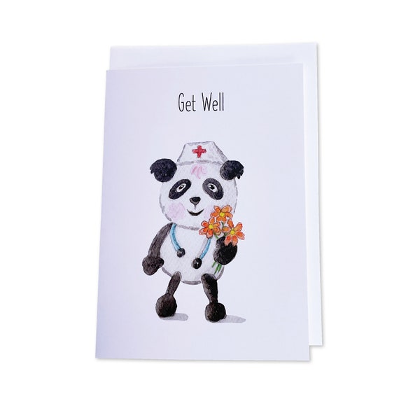 Panda Get Well Card - Etsy