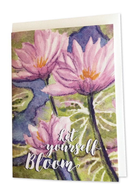 Let Yourself Bloom Greeting Card - Etsy UK