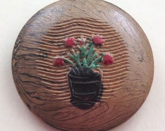 Flower Pot Button - Etsy