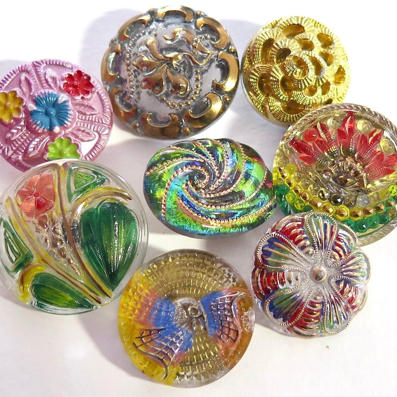 Clear Glass Buttons - Etsy