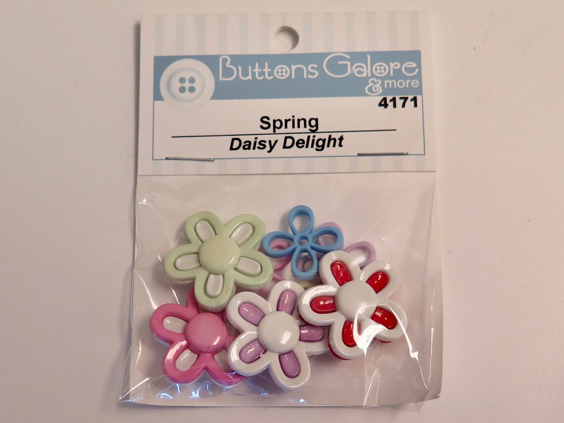 Package of 8 Floral Plastic Snap Together Buttons Varied | Etsy